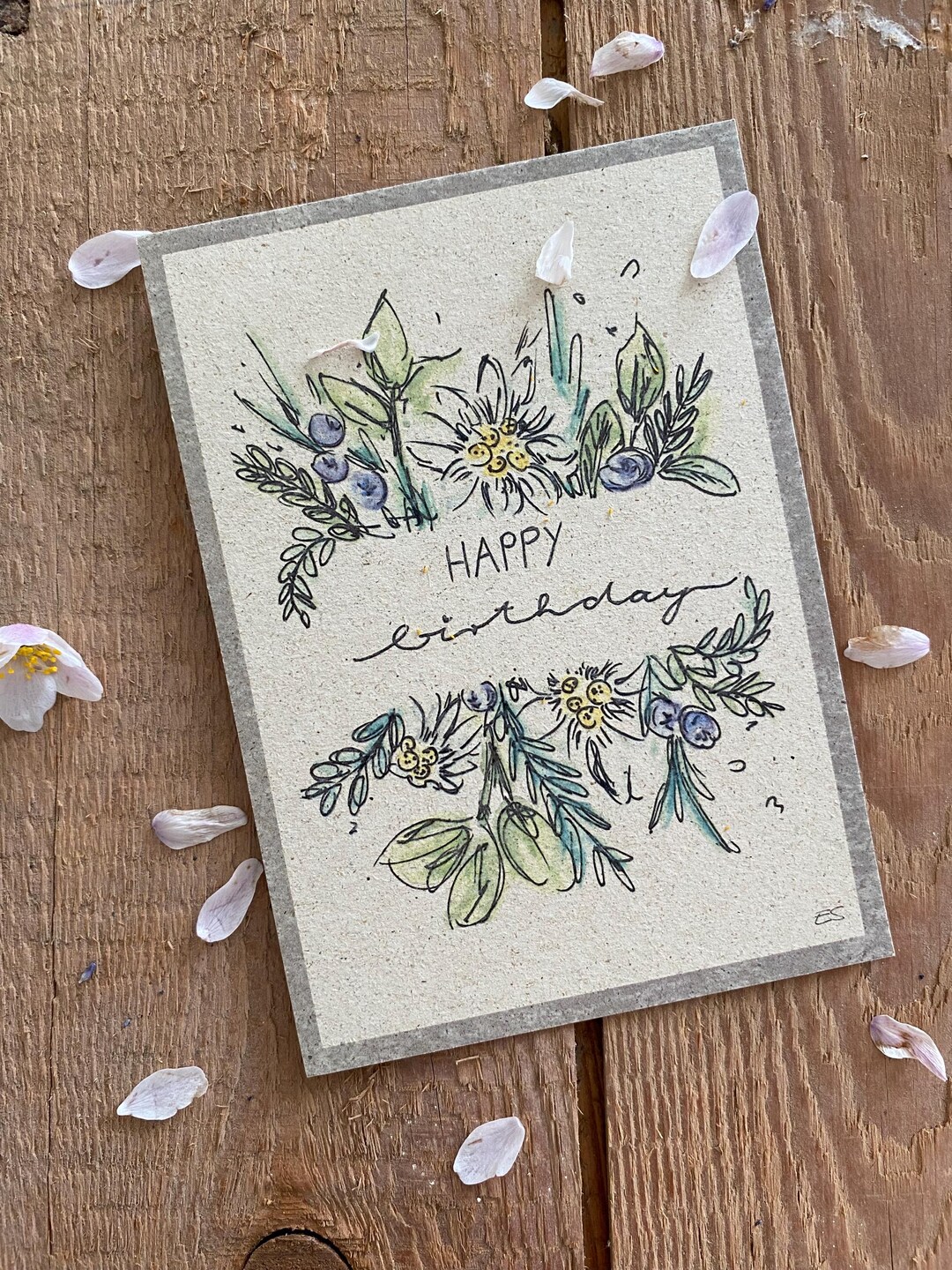 Simple Birthday Greeting Card. - Etsy