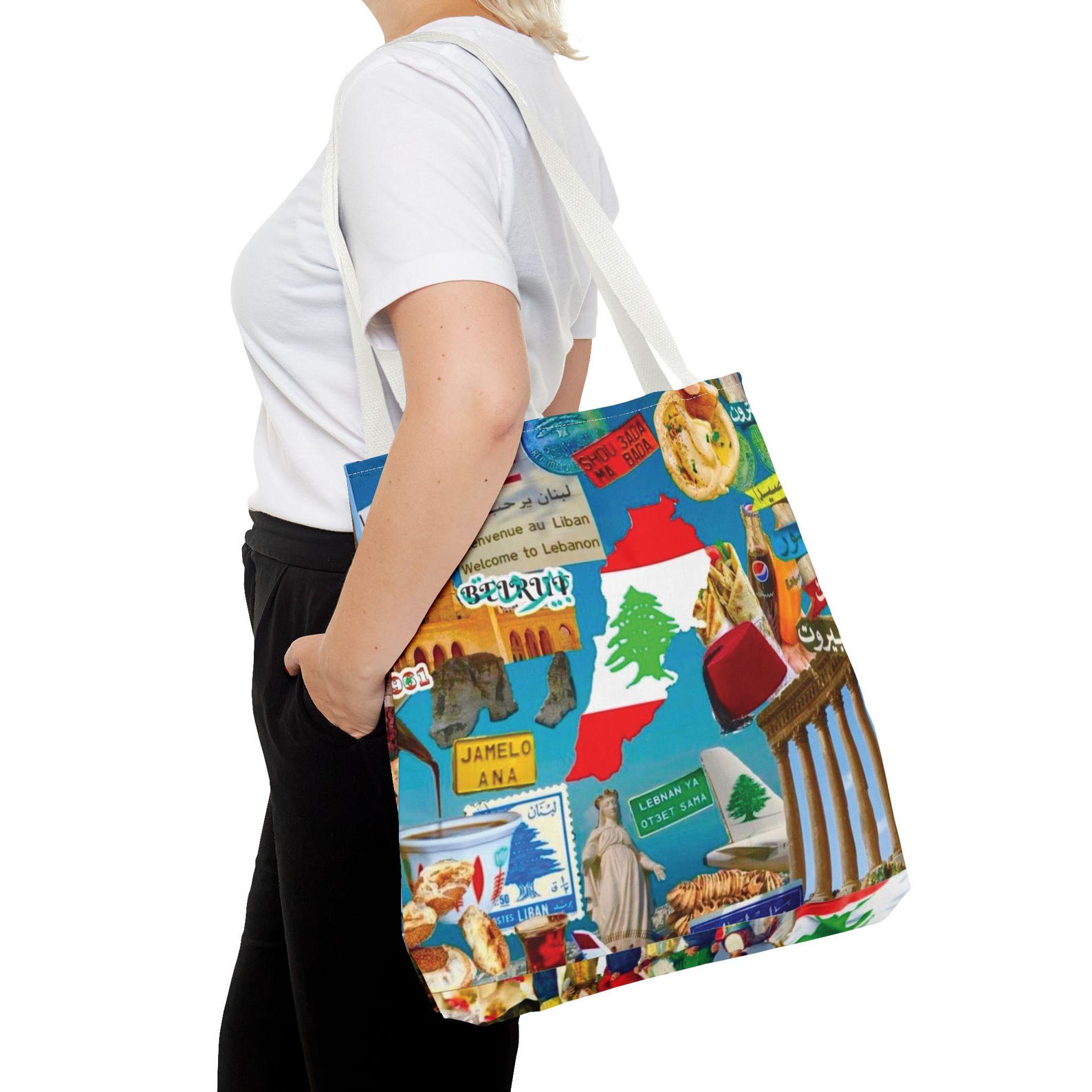 Lebanese Aesthetic Tote Bag - Lebanon Design, Cultural Tote, Middle ...