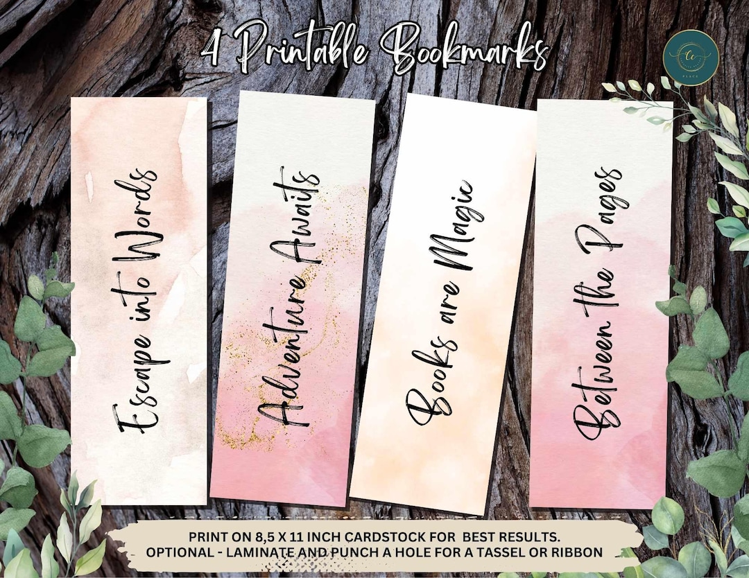 Digital Printable Bookmarks Digital Bookmark Instant Download Bookmark ...