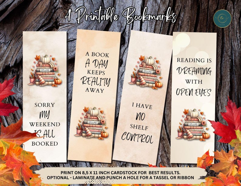 Digital Printable Bookmarks Digital Bookmark Instant Download Bookmark ...