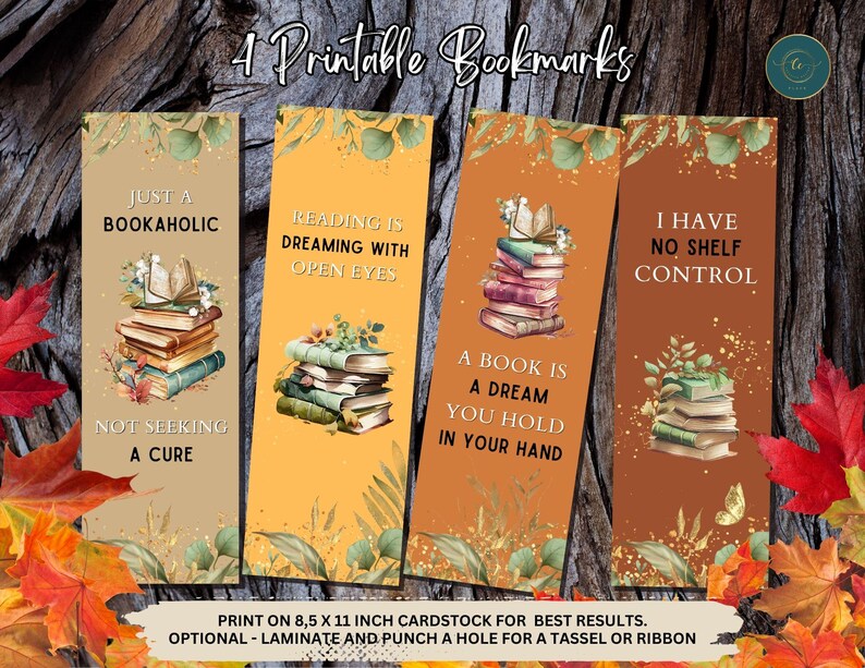 Digital Printable Bookmarks Digital Bookmark Instant Download Bookmark ...