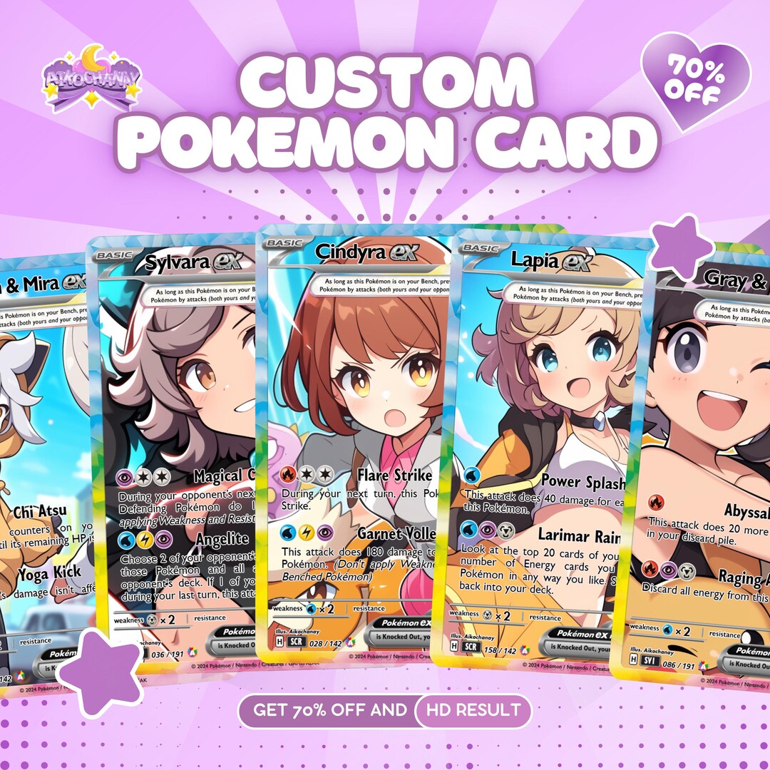 Custom TCG Pokemon Card |personalized Gift for Birthday.aniversary ...