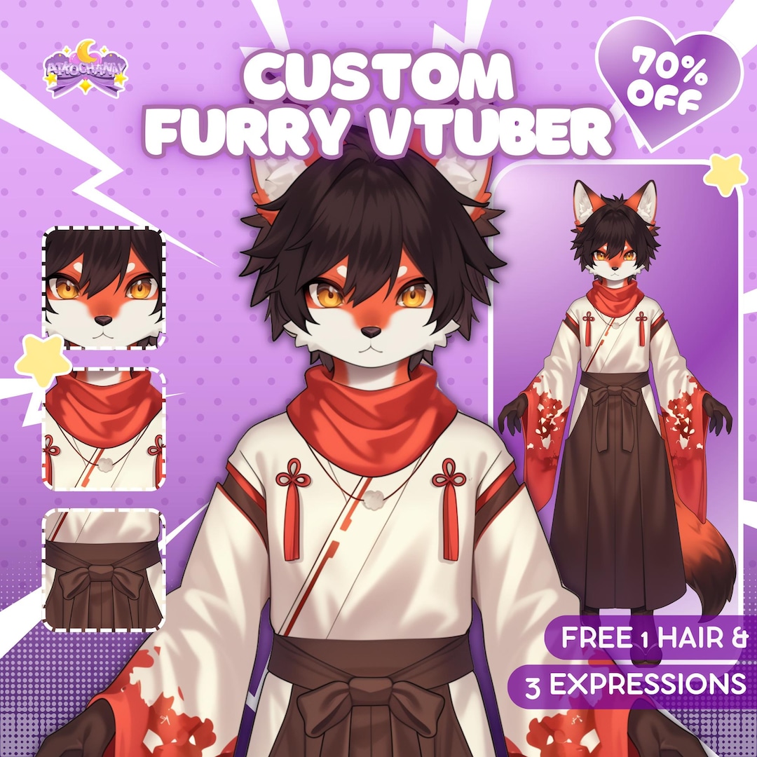 Custom Live2d Furry Vtuber | Vtuber Model, Vtuber, Custom Vtuber ...