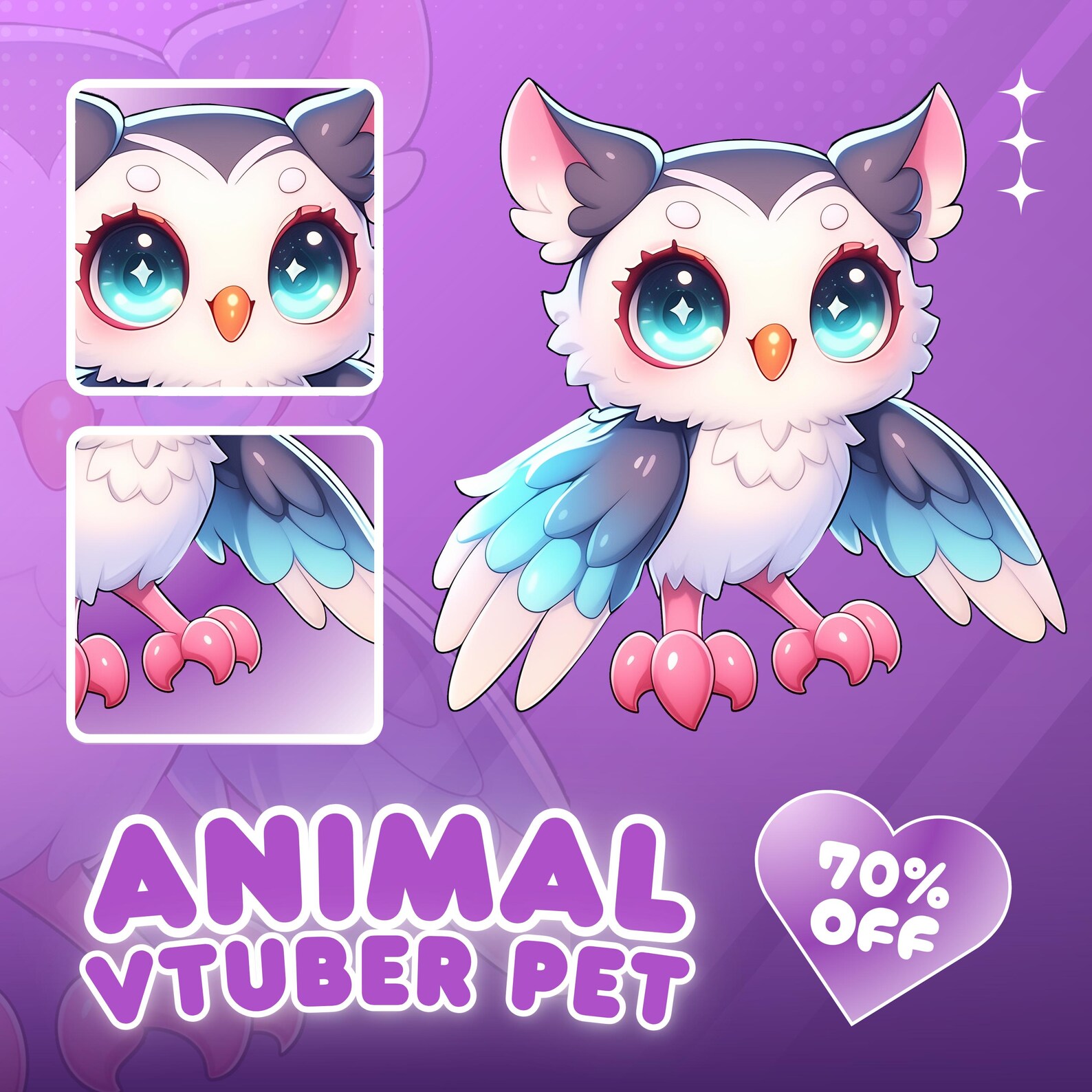 Custom Vtuber Pet | Animal Vtuber, Vtuber Commission, Vtuber Pet ...