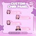 Custom Full Body Chibi Cute Panels or Button Information for Twitch ...