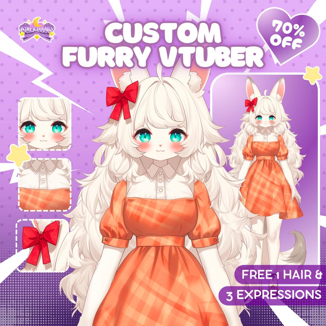 Custom Live2d Furry Vtuber, Custom Furry Vtuber, Vtuber Model, Pet ...