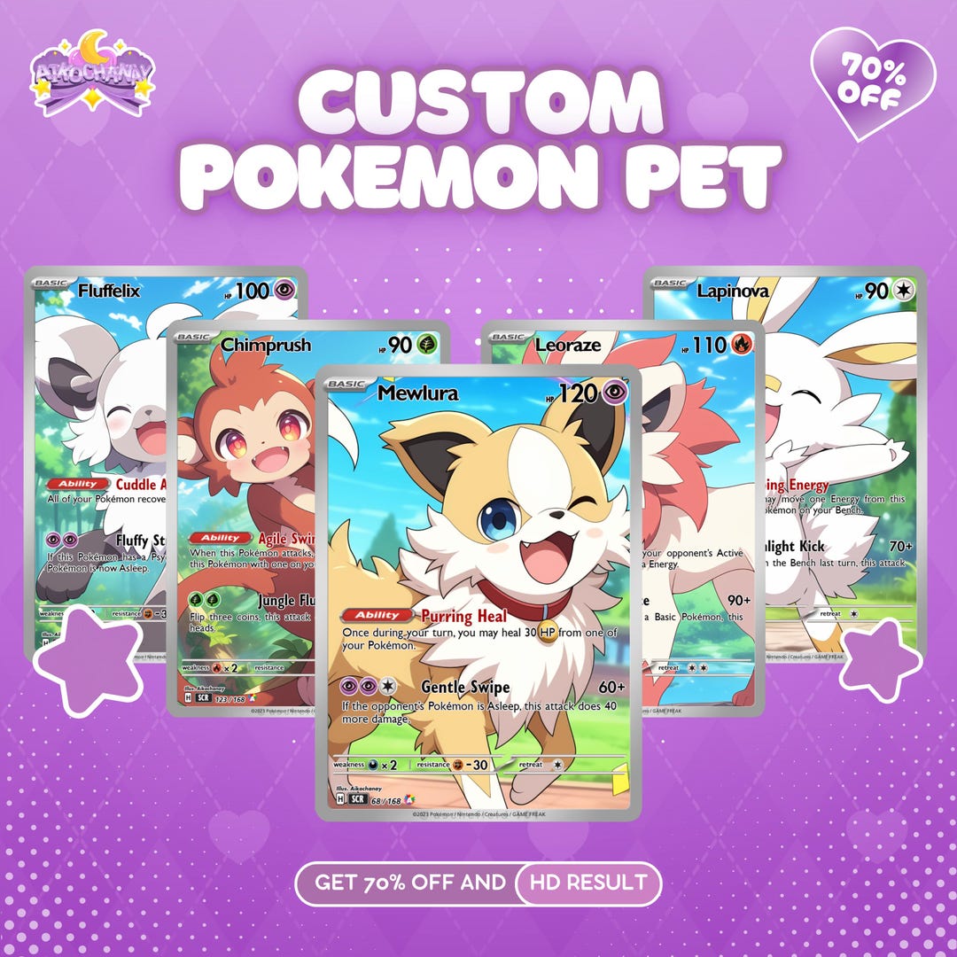 Custom Pokepaw Pets | Poke Cards | Digital Image | Pokepet Monster Pets ...