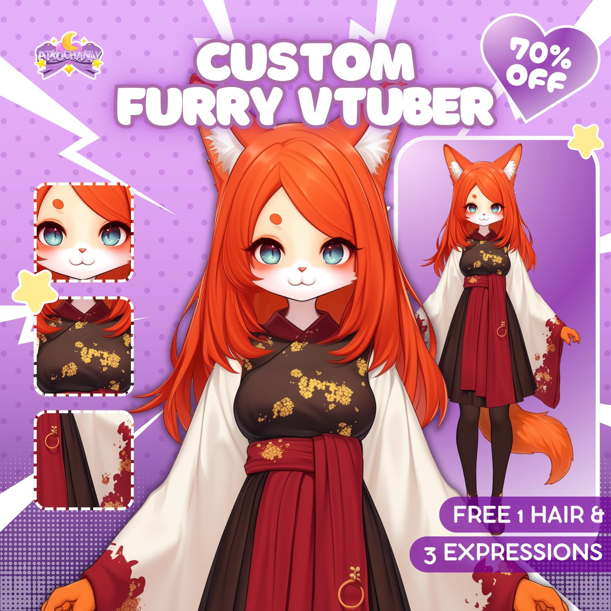 Custom Live2d Furry Vtuber | Vtuber Model, Vtuber, Custom Vtuber ...
