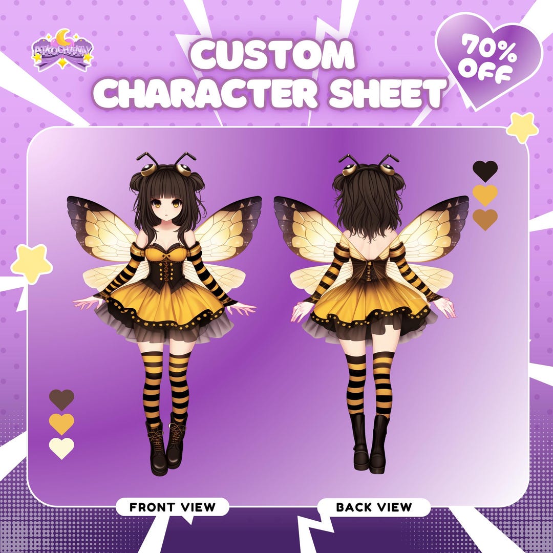Vtuber Reference Sheet Custom Avatar Vtuber Character Sheet Dnd ...