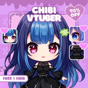 Custom Live2d Chibi Vtuber Commission Vtuber Assets Chibi Commission ...