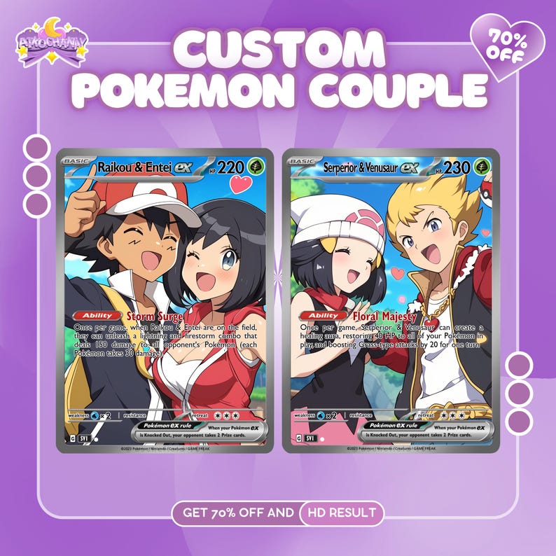 Pokemon Trainer Card, Custom Pokemon Card, Personalized Gift for ...