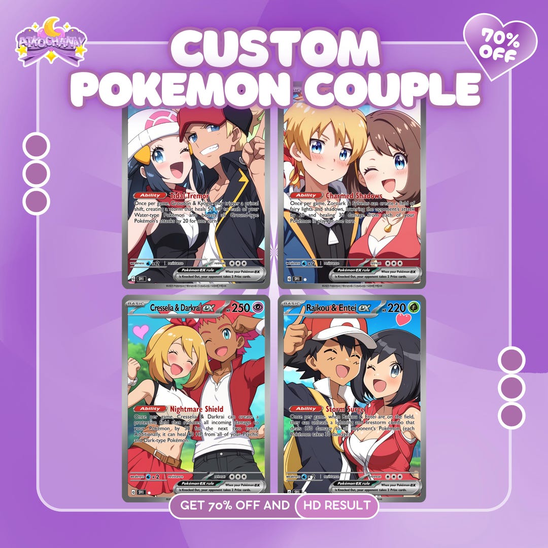 Pokemon Trainer Card, Custom Pokemon Card, Personalized Gift for ...