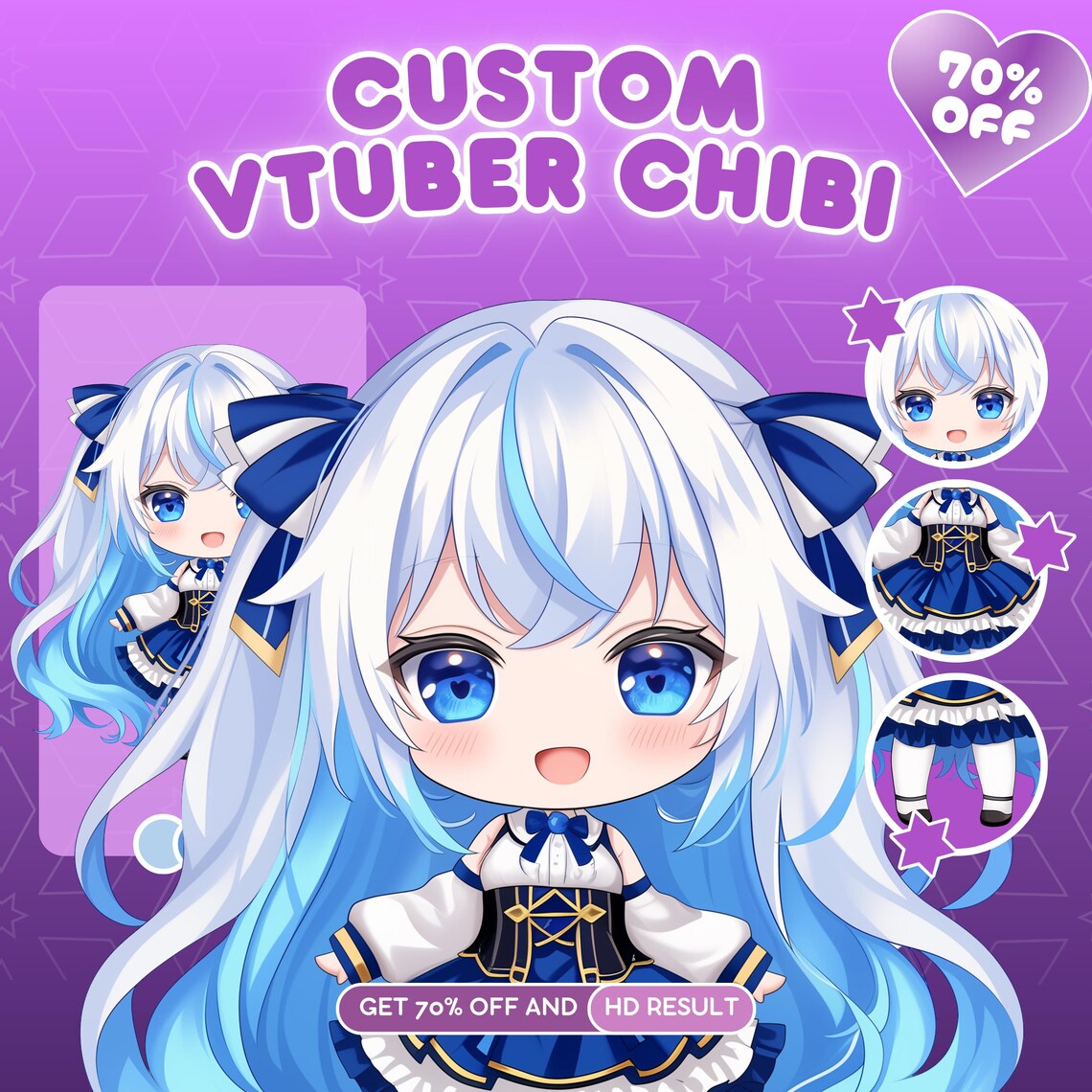 Custom Live2d Chibi Vtuber Commission Vtuber Assets Chibi Commission ...