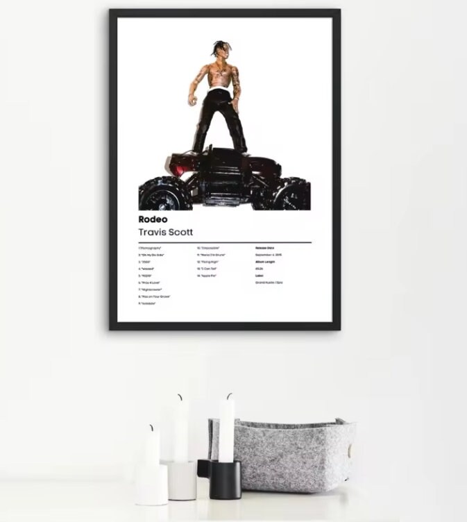 Wall Prints for Living Room Home Decor: Travis Scott Rodeo/astroworld ...