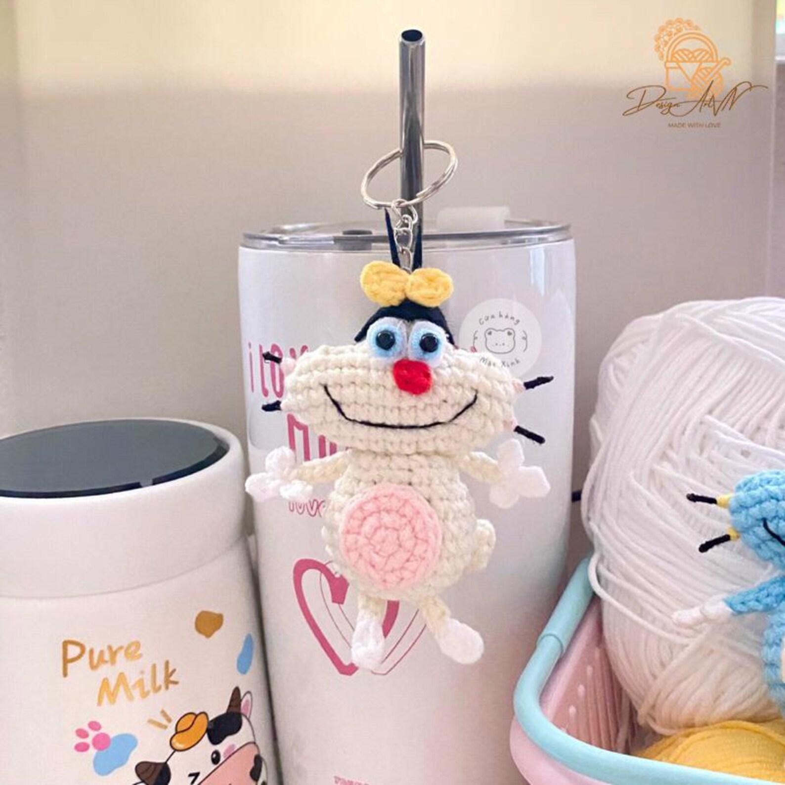 Cuashop Oggy and the Cockroaches Keychain, Oggy Crochet - Etsy