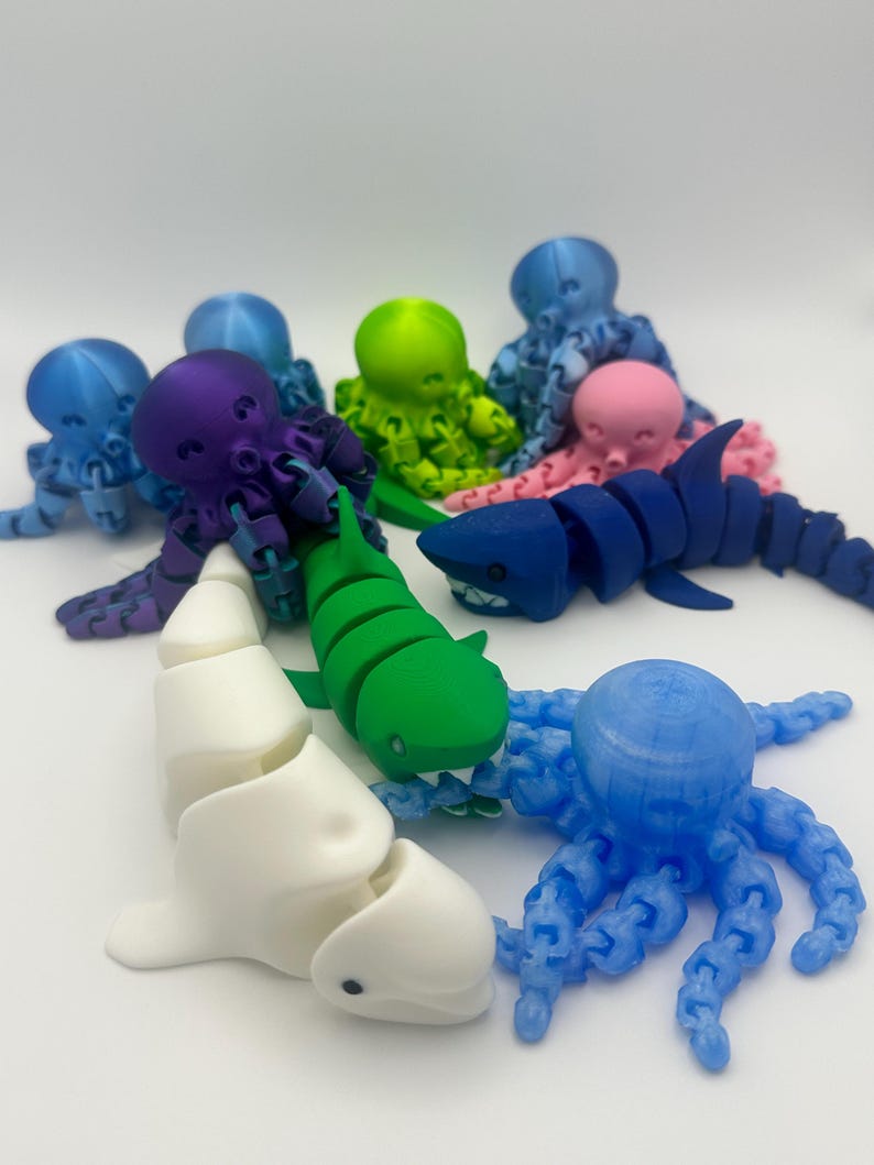 Sea Creatures 3D Printed Toys - Etsy