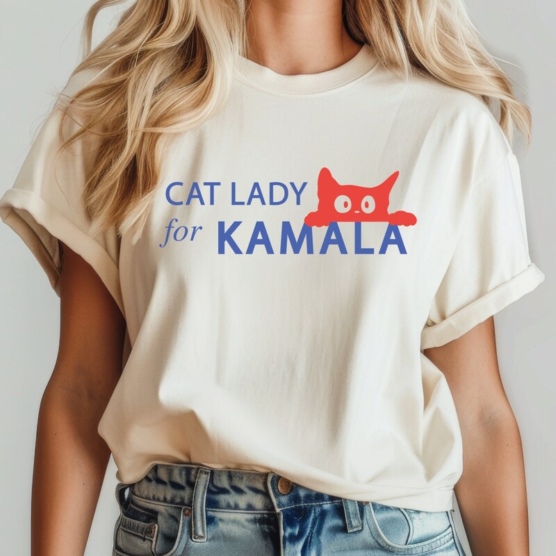 Cat Lady for Kamala Shirt - Etsy