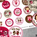 Valentine's Day Stickers. Digital Printable Valentine Round Stickers ...