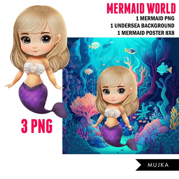 Mermaid Sublimation Background - Etsy