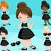 Tiffany Girls Clipart, Breakfast at Tiffany's Graphics, Black, Fancy ...