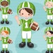 Football Clipart. Sport Graphics, Boys American Player Characters ...