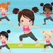 Yoga Clipart. Healthy Lifestyle Fitness, Workout, Graphics, Sublimation ...