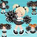 Cheerleader Clipart. Sports Graphics, School Pom Pom. B&W Cheerleader ...