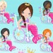 Special Needs Wheelchair clipart Mermaid princess clipart | Etsy