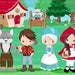 Red Riding Hood Clipart, Cute Wolf, Woodland, Storybook Graphics. Boy ...