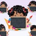 Back to School Clipart Peeking Afro Students Afro Girl | Etsy