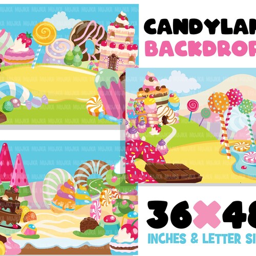 Candy Land Printable Png Candy Land Birthday Backdrops - Etsy Canada