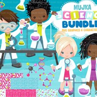 Kawaii Science Clipart Png Science Digital Sticker Cute Science ...