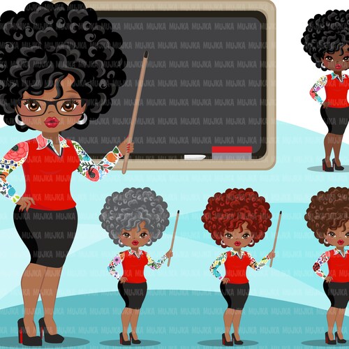 Black Female Teacher Clipart Free