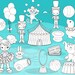 Circus Digital Stamps Big Top Carnival Graphics, Amusement Park ...