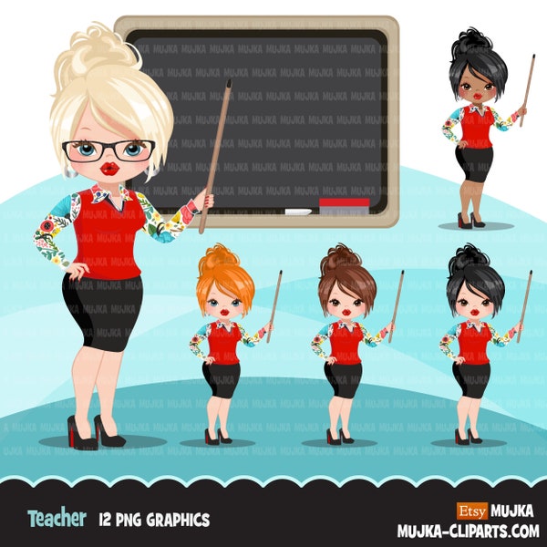 Teacher Clipart - Etsy