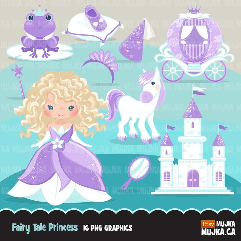 Princess Clipart - Etsy
