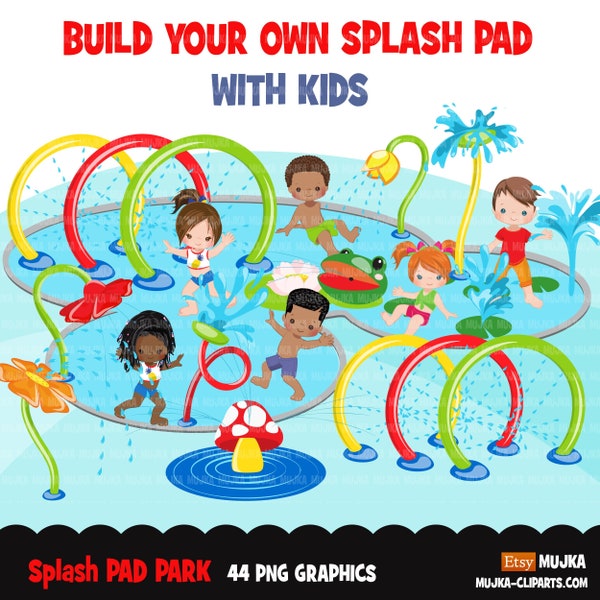 Splash Pad Clip Art - Etsy