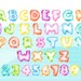Candy Alphabet Clipart, Candy Land Glossy Glass Pastel, Boy Girl ...