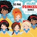 Princess Bundle, Princess Png, Princess Clipart, Birthday Bundle, Black ...