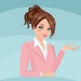 Business Owner, Shop Owner Avatar Design. Brunette Character Graphics ...