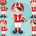 Football Clipart. Sport Graphics, Boys American Player Characters ...