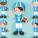 Football Clipart. Sport Graphics, Boys American Player Characters ...