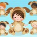 Baby Puppy Dog Clipart, Halloween Costume Baby Shower Graphics, Card ...