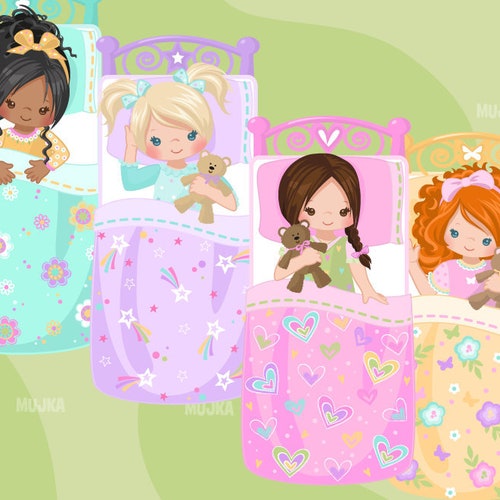 Slumber Party Clipart Sleepover Tents Movie Night Pajama - Etsy