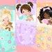 Slumber Party Clipart, Movie Night, Girl's Pajama Party, Play Night ...