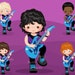 Rockstar Boys Clipart, Guitarist, Black, Musician , Rock Band Birthday ...