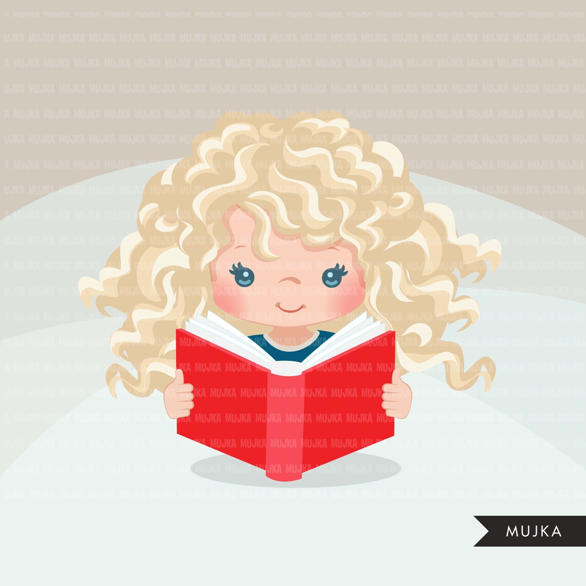 Reading Clipart School Activity Back to School Student Girl | Etsy