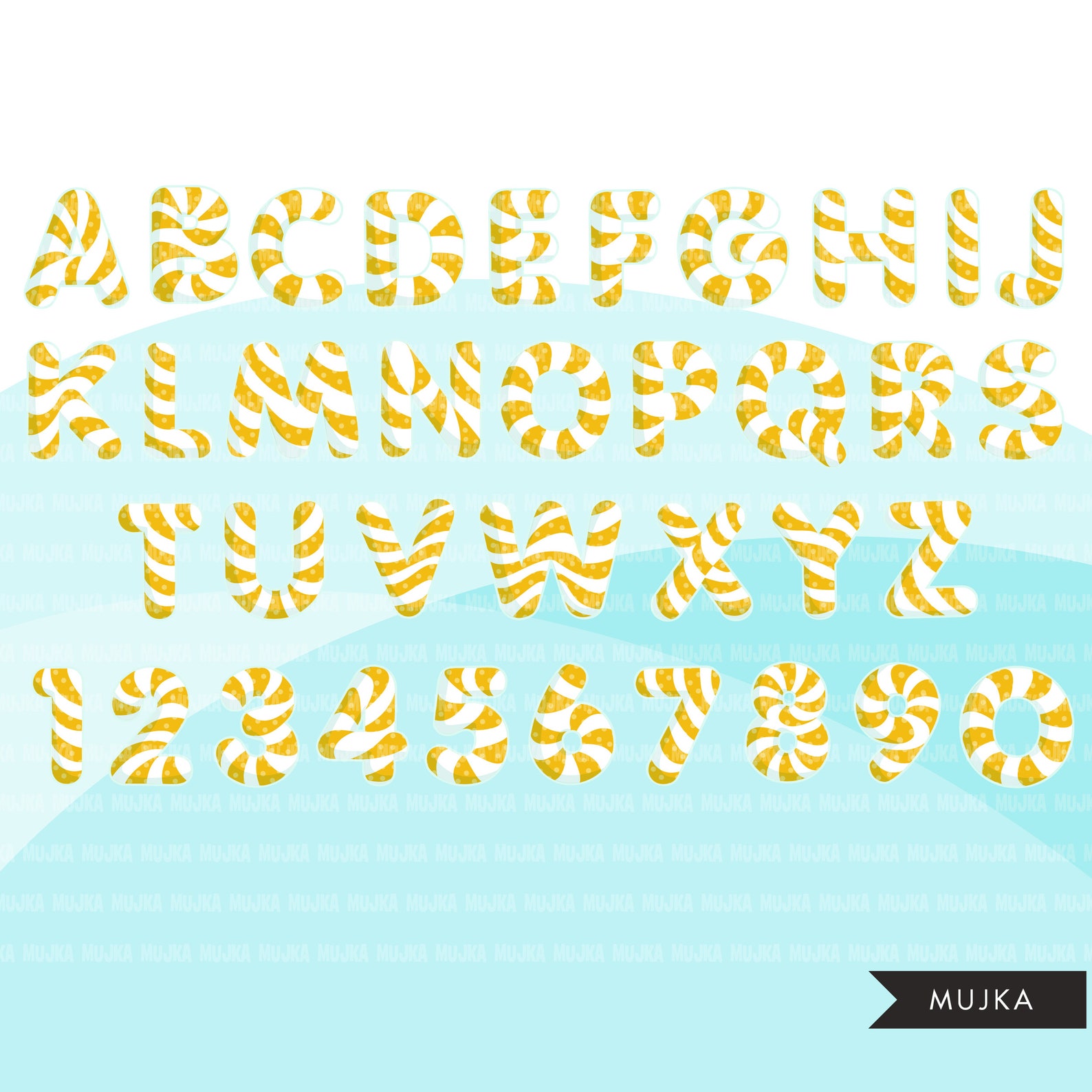 Polka Dot Alphabet Clipart, Lollipop Shaped Letters and Numbers ...