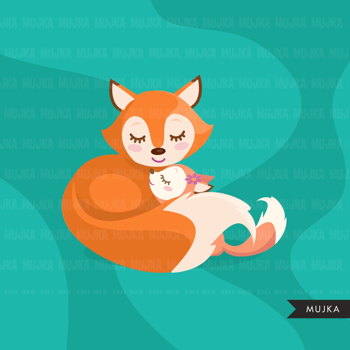 Woodland Animals Love Clipart. Valentine's Day Animal - Etsy