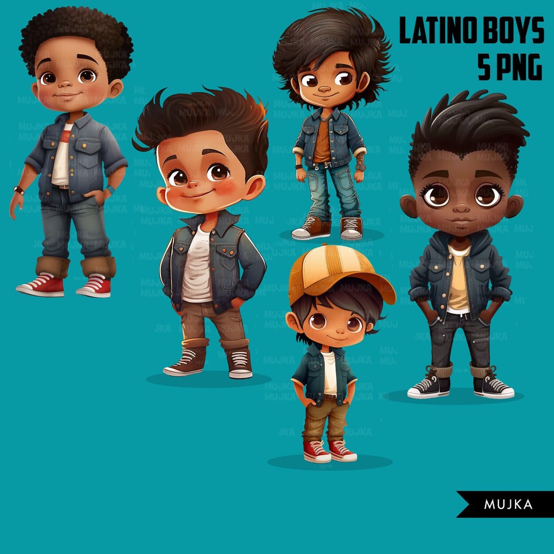 Latino Boys Art, Siblings Png, Friends Png, Hispanic Png, Latino Boys ...